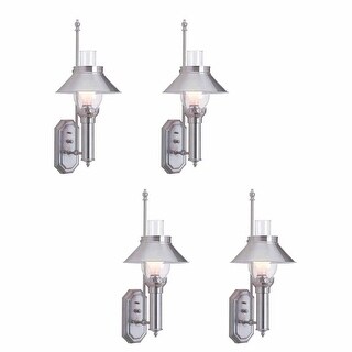 4 Silvertone Wall Lamps Solid Brass Set of 4 | Renovator's Supply - Bed ...