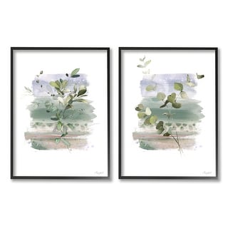 Stupell Modern Botanical Sprigs 2 Piece Framed Giclee Art Set Design by ...