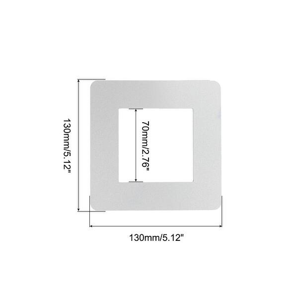 Switch Surround Plate 1 Gang Aluminum Plastic Bright Silver Grey 130mm ...