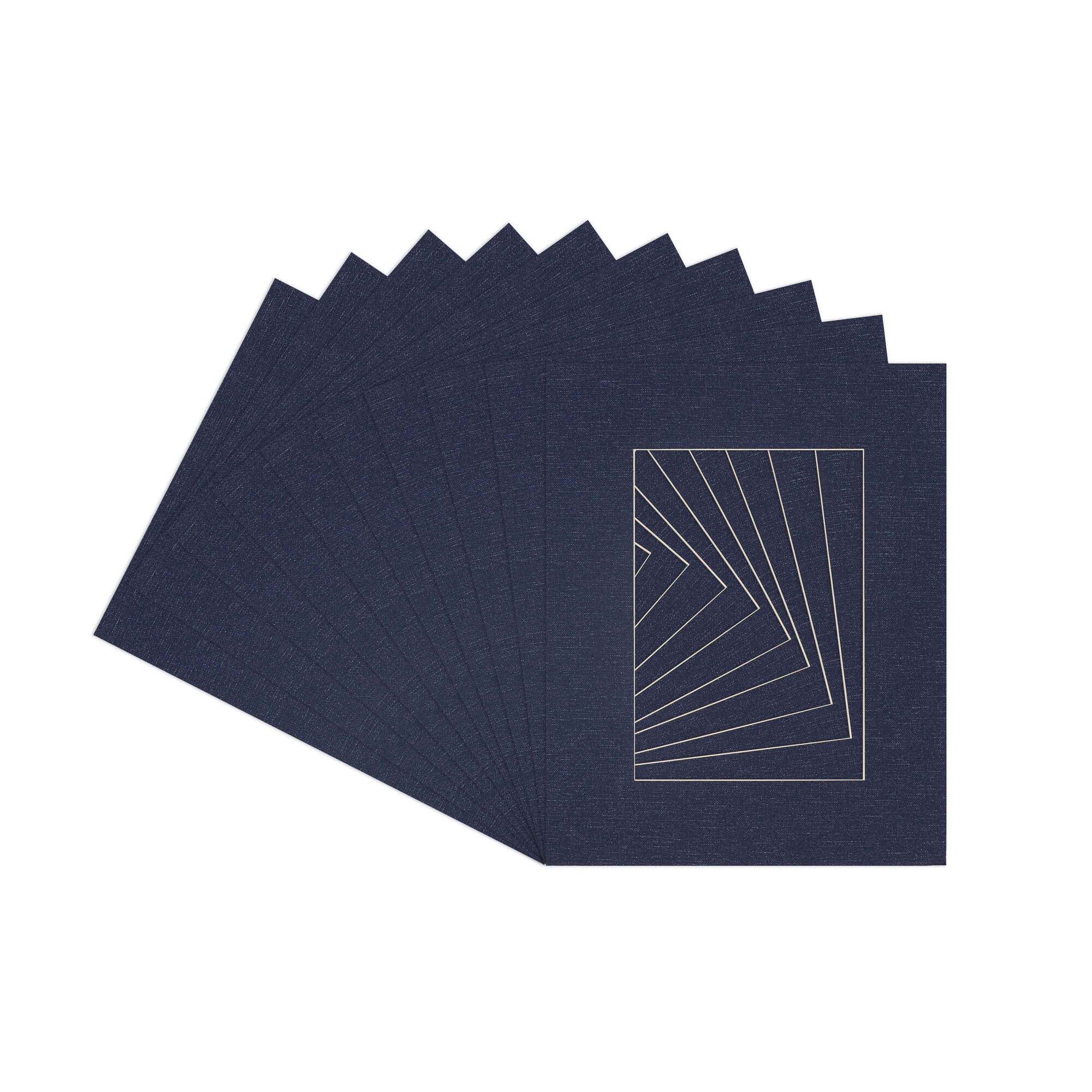 22x28 Mat for 16x20 Photo - Navy Canvas Texture Matboard for Frames ...