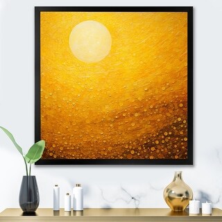Designart "Moon Lemon Light Fantasy I" Moon Framed Wall Decor - Bed ...