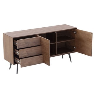 Anti-Topple TV Stands, 2 Doors Buffet Cabinet w/ Storage Dining ...