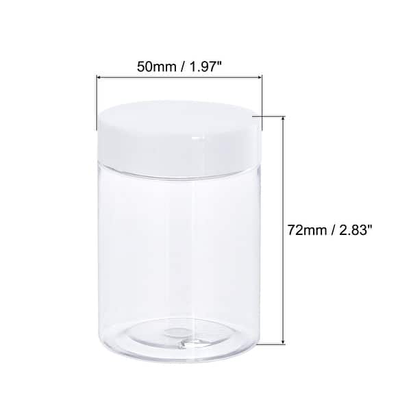 Round Plastic Jars with White Screw Top Lid, 10Pcs - Bed Bath & Beyond ...