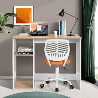 Full Wooden computer desk with 2 layers - Bed Bath & Beyond - 36519311