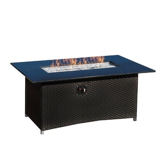 Sedona Granite Outdoor Patio 58x36in Fire Table Kit - Espresso - Bed ...