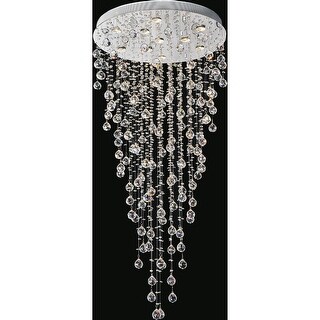 Rain Drop 10 Light Flush Mount With Chrome Finish - Bed Bath & Beyond ...