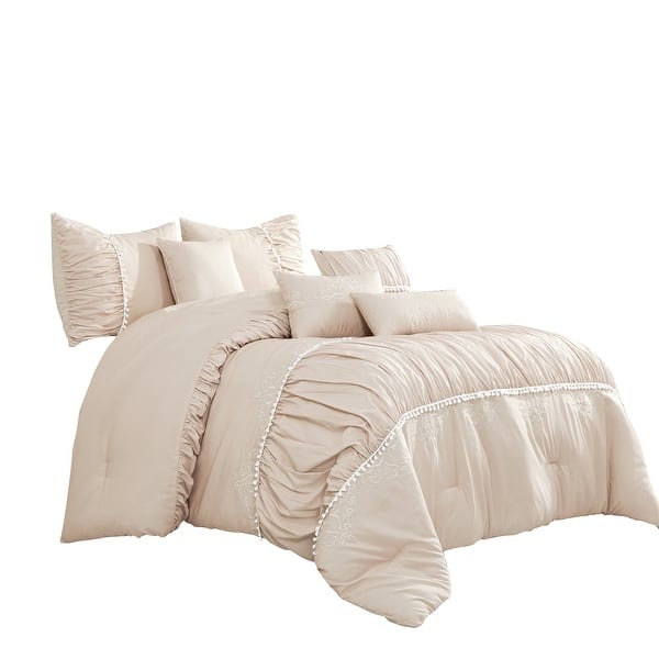 CHARNEE Luxury 7 Piece Comforter Set - On Sale - Bed Bath & Beyond ...