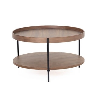 Modrest Savoy Modern Walnut Medium Coffee Table - Bed Bath & Beyond ...