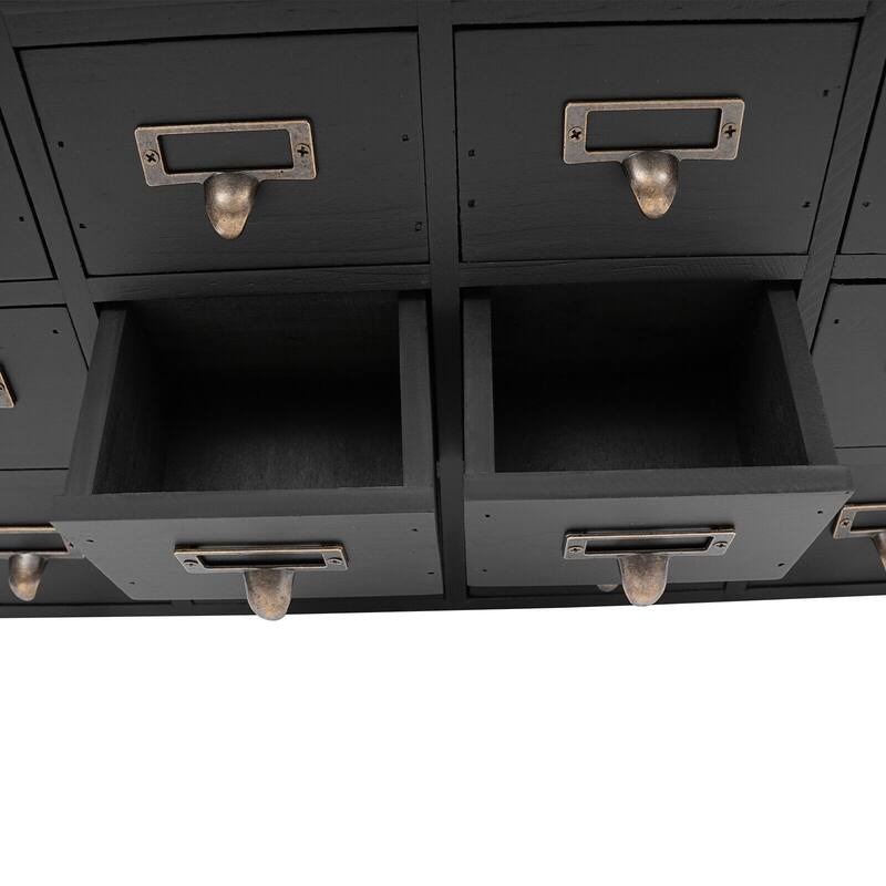 Traditional 16 Drawers Wood Apothecary Chest Storage Cabinet ...