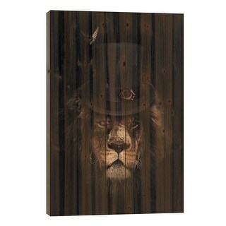 Classy Lion Print On Wood by Wouter Rikken - Multi-Color - Bed Bath ...