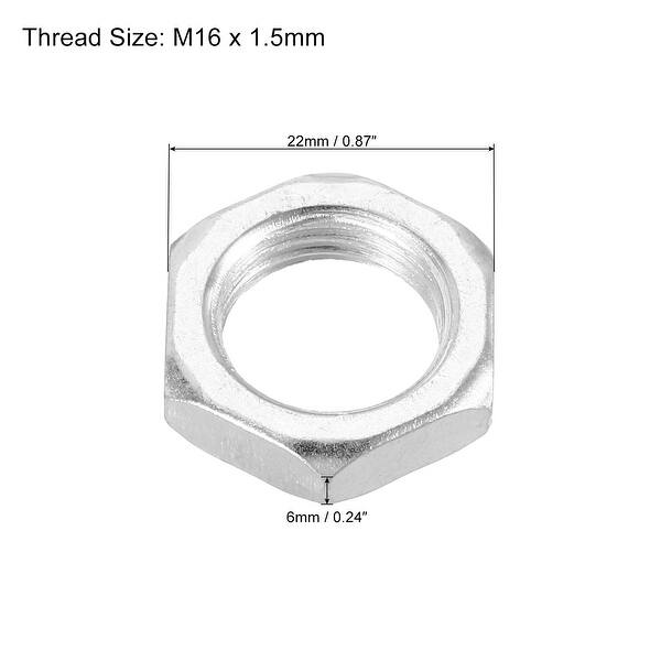 20pcs M16x1.5 Steel Hex Nuts Hardware Nuts Screw Bolt Fasteners 6mm ...