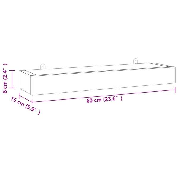 VidaXL Wall Shelves Storage Display Shelf for Bathroom 2 Pcs Solid Wood ...