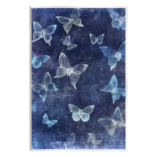 Stupell Blue Modern Butterflies Wall Plaque Art Design by Tim O'Toole ...