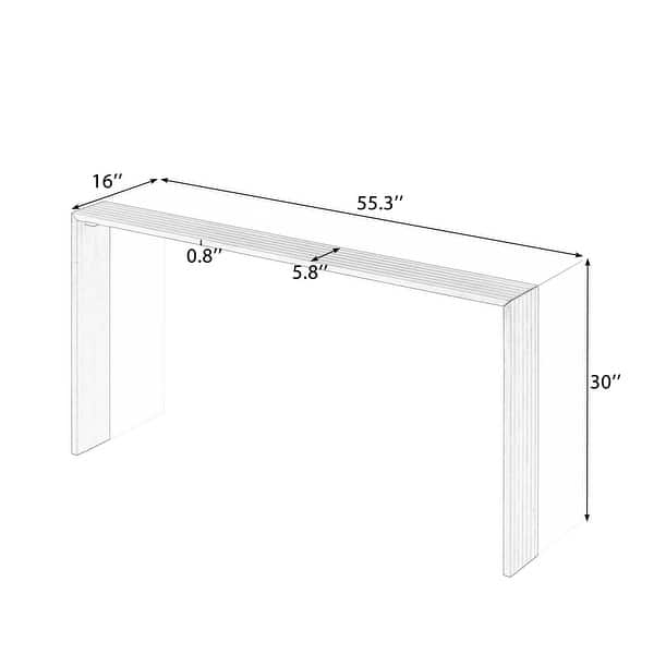 Console Tables Wood Entryway Table Sofa Table with 2 Color-Blocked ...