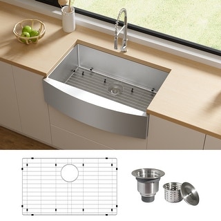 Farmhouse Stainless Steel Sinks 10 inch Deep Single Bowl Kitchen Sink ...