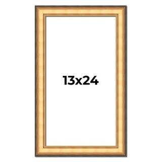 13x24 Frame Gold Plein Aire Solid Wood Picture Frame Width 2 Inches ...