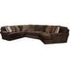 Darius Plush Upholstered Three Piece Sectional Sofa - Bed Bath & Beyond ...