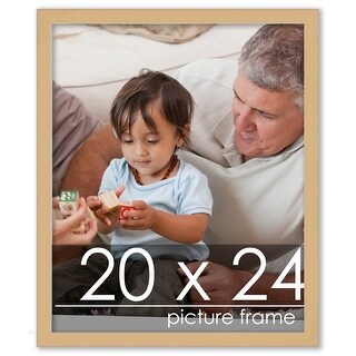 20x24 Traditional Natural Complete Wood Picture Frame with UV Acrylic ...