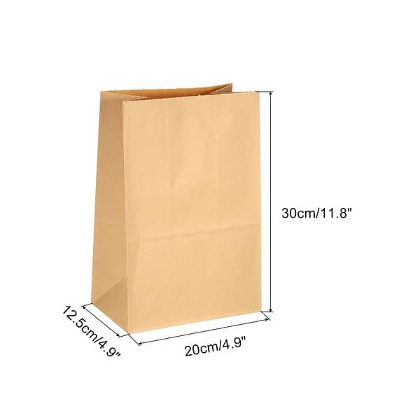 Paper Bags Brown Paper Grocery Bag 8lb 7.87x11.81x4.92-in 60g, Pack of ...