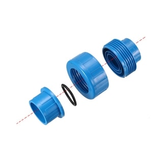 32mm x 32mm PVC Pipe Fitting Union Solvent Socket Quick Connector Blue ...
