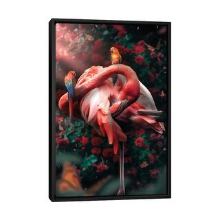 iCanvas "Funky Flamingo" by Zenja Gammer Framed Canvas Print - Bed Bath ...
