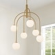 4/6-Light Glass Bubble Dimmable Sputnik Modern Linear Chandelier - Bed ...