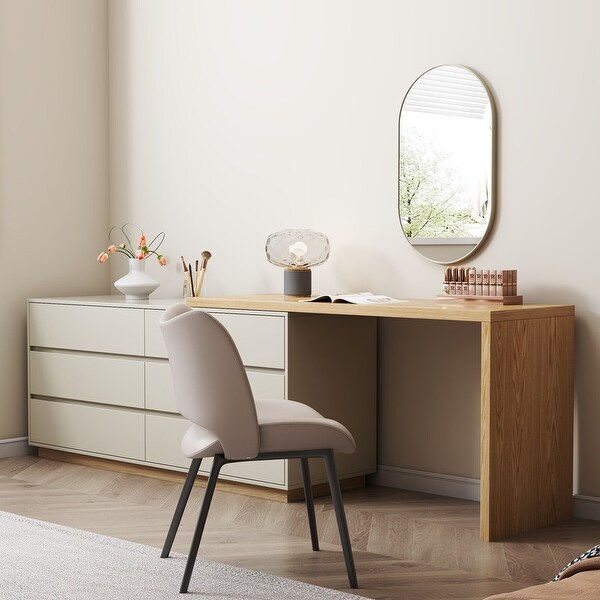 98.5 inch Modern Expandable Desk and 6 Drawer Dresser for Home Office Bed Bath Beyond 42199591