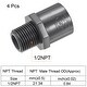 PVC Pipe Fitting Male Thread Socket Straight Connector Gray - Bed Bath ...