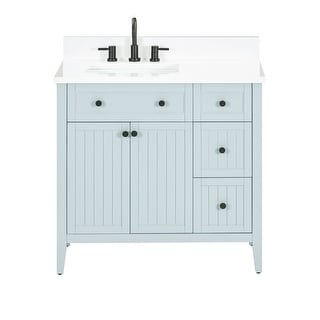 Avanity LAYLA-VS37-WT Layla 36" Free Standing Single Basin Vanity Set ...