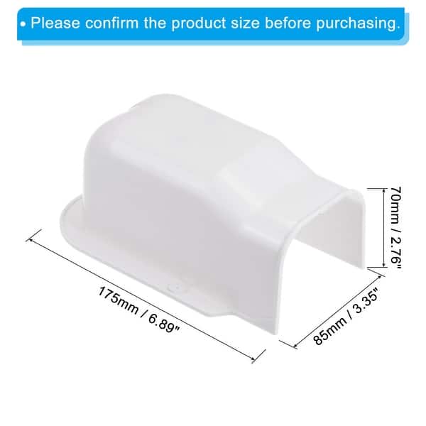 Decorative Line Cover, Wall Entry Cap for Air Conditioner, White - Bed ...