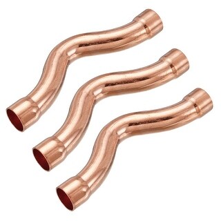 3pcs U Shape Elbow 180 Degree Copper Pipe Fitting Welding Connection ...