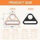 Triangle Buckle Adjuster, Triangle D Ring Metal Buckles with Bar Swivel ...