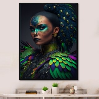 Designart "Avant Garde Fashion Portrait IV" Woman Avant-Garde Framed ...