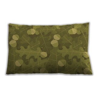 Ahgly Company Patterned Indoor-Outdoor Oak Brown Lumbar Throw Pillow ...