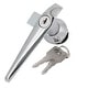 Door Cupboard Lever Key L Shape Handle Lock w Keys Silver Tone - Silver ...