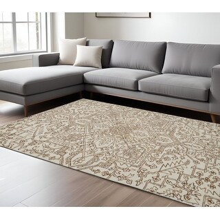 Traditional Style Rectangle Rug with Oriental Pattern - 168' X '120' X ...