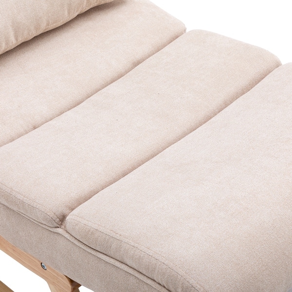 Polyester Fabric High Backrest Chaise Lounges Ergonomic Chair Solid ...