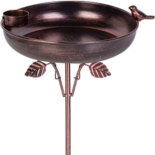 Bird Bath with Metal Stake Metal Bird Baths for Outdoors - Bed Bath ...