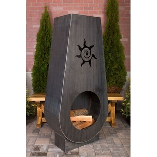 Ember Haus 66" Tall Steel Outdoor Fireplace - Bed Bath & Beyond - 38285152