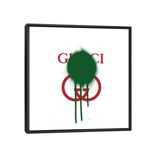 iCanvas "Gucci Luxury Paint Drip" by Antonio Brasko Framed Canvas Print ...