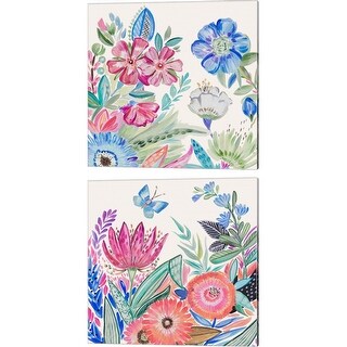 Ani Del Sol 'Spring Flower Garden' Canvas Art (Set of 2) - Bed Bath ...