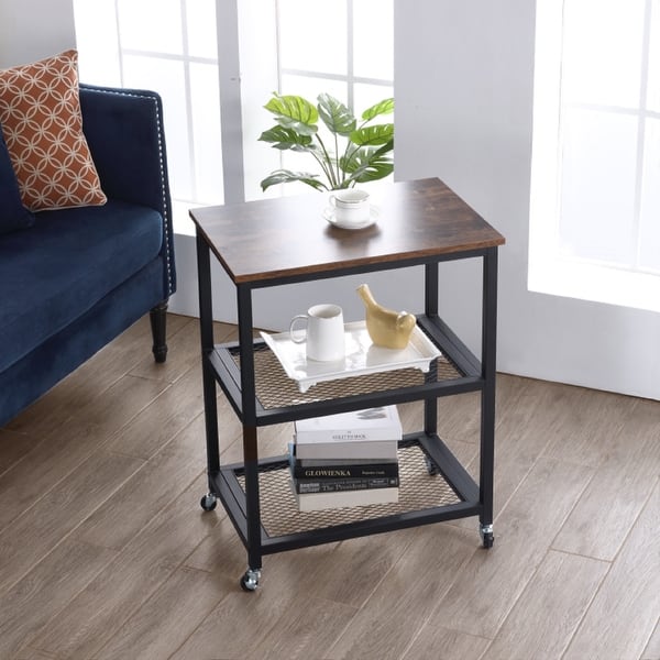 Ledel Industrial Rolling Kitchen Cart Serving Cart With Storage Shelves ...