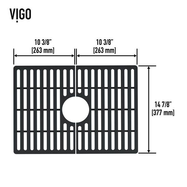 Vigo VGSG2418 Silicone Grid 20-3/4" L x 14-7/8" W Silicone Basin Rack ...