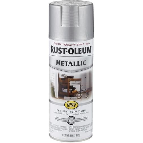 Rust-Oleum 7271-830 Stops Rust Metallic Spray Paint, Silver, 11 Oz ...