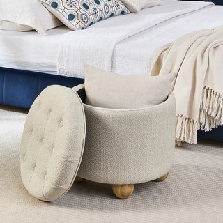 Multi-functional Round Storage Ottoman - Bed Bath & Beyond - 42606897