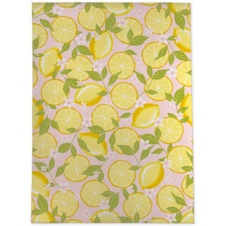 LEMON DAYS PINK Outdoor Rug By Kavka Designs - Bed Bath & Beyond - 36074606