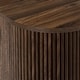 Edgemod 71" Ribbed Walnut Sideboard With Brass Handles - Bed Bath ...