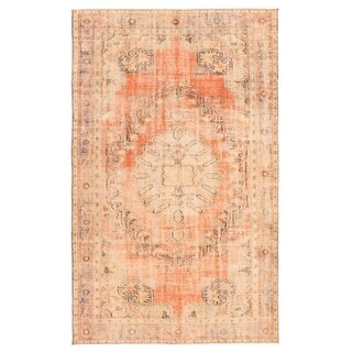 ECARPETGALLERY Hand-knotted Melis Vintage Copper Wool Rug - 5'11 x 9'3 ...