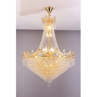 42 In Czar K9 Crystal 22-LED Bulb Classical Hardwired Chandelier Lamp ...