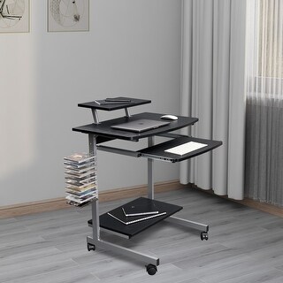 Topcraft Compact Computer Cart With Storage, Espresso - Bed Bath ...